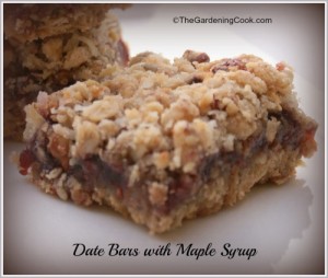 Date Bars with Maple Syrup - Hearty Sweet Treat