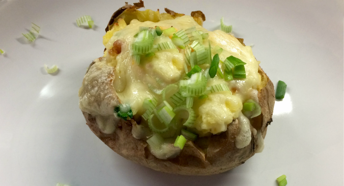 Vegetarian Twice Baked Potatoes - Veggie Loaded Baked Potato