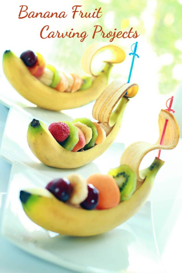 Banana Carving - Creative uses of Bananas - Food Art and Styling