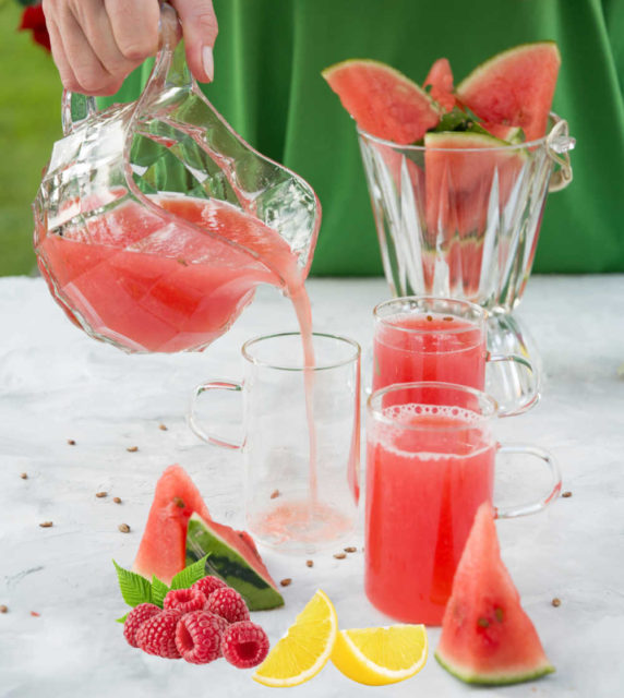 Watermelon Lemonade with Raspberries - A New Twist to an Old Favorite!