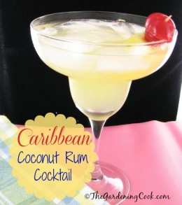 Caribbean Coconut Rum and Pineapple Cocktail.