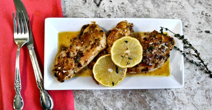 Garlic Lemon Chicken - Mustard Herb Sauce - Easy 30 Minute Recipe