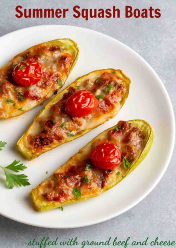 Stuffed Yellow Squash Boats - Healthy Recipe for Summer Squash