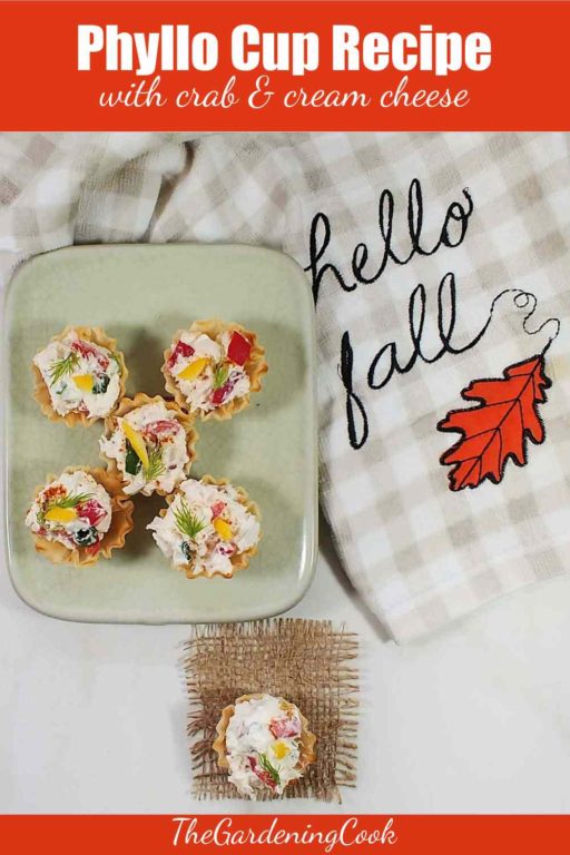 Phyllo Cup Recipe - Appetizers with Crab Meat - Crab Phyllo Cups