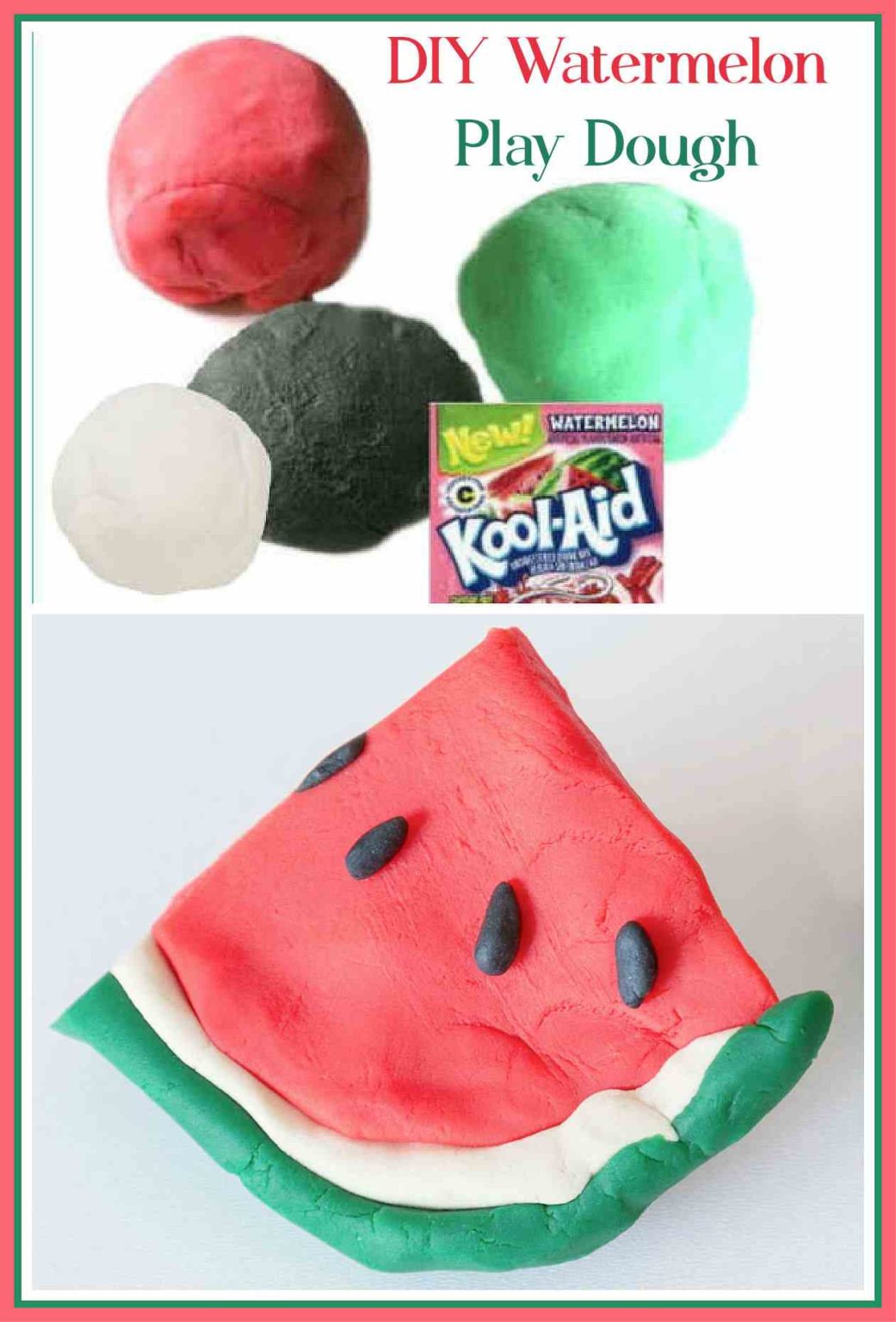 Watermelon Play Dough - Easy DIY project