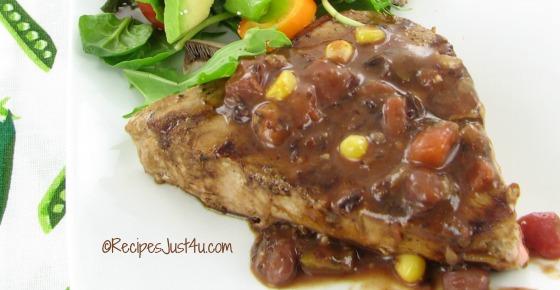 Orange Tuna With Black Bean and Corn Salsa
