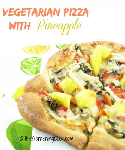 Vegetarian Pizza with Pineapple