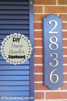 DIY Decorative house number signboard.