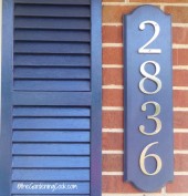 DIY Decorative house number signboard.