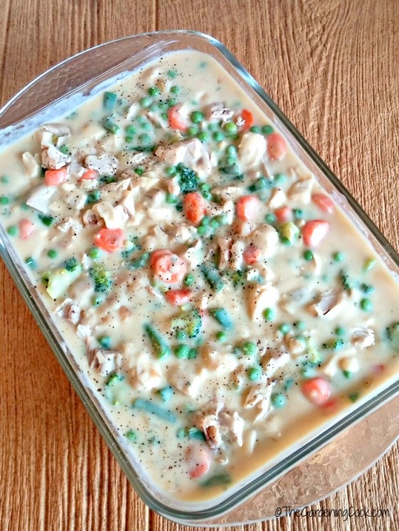 Southern Chicken Pot Pie with a Cotton Country Corn Bread Topping