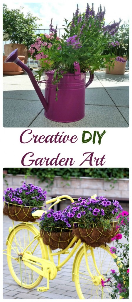 Garden Art - Creative ideas by Recycling - The Gardening Cook