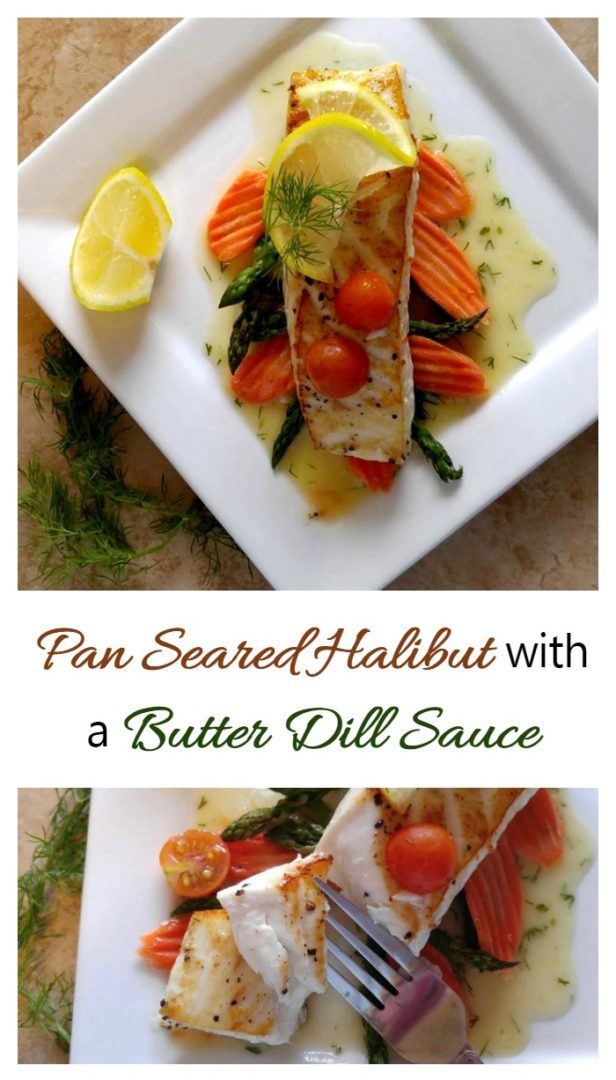 Pan Seared Halibut with a Butter Dill Sauce