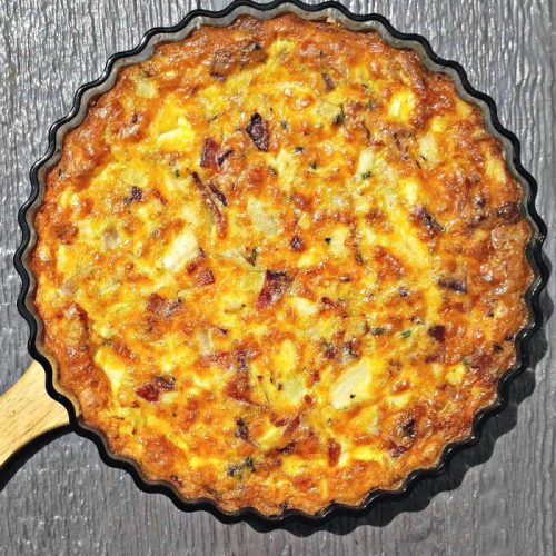 Crustless Chicken Quiche Recipe - Light Breakfast or Brunch Idea