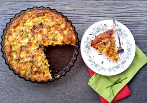 Crustless Chicken Quiche Recipe - Light Breakfast or Brunch Idea