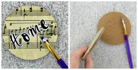 DIY Music Sheet Coasters - Perfect Coaster for the Music Lover