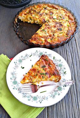 Crustless Chicken Quiche Recipe - Light Breakfast or Brunch Idea