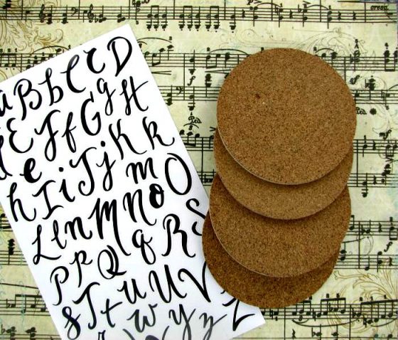 DIY Music Sheet Coasters - Perfect Coaster for the Music Lover
