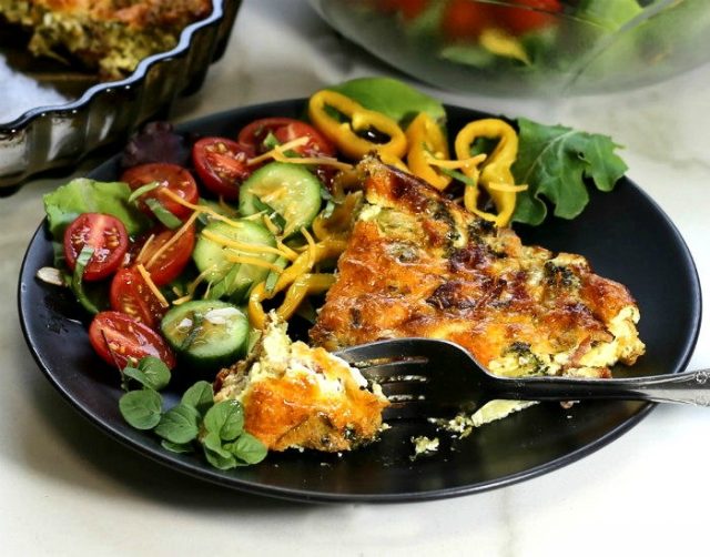 Easy Crustless Bacon Quiche - Broccoli Cheddar Quiche Recipe